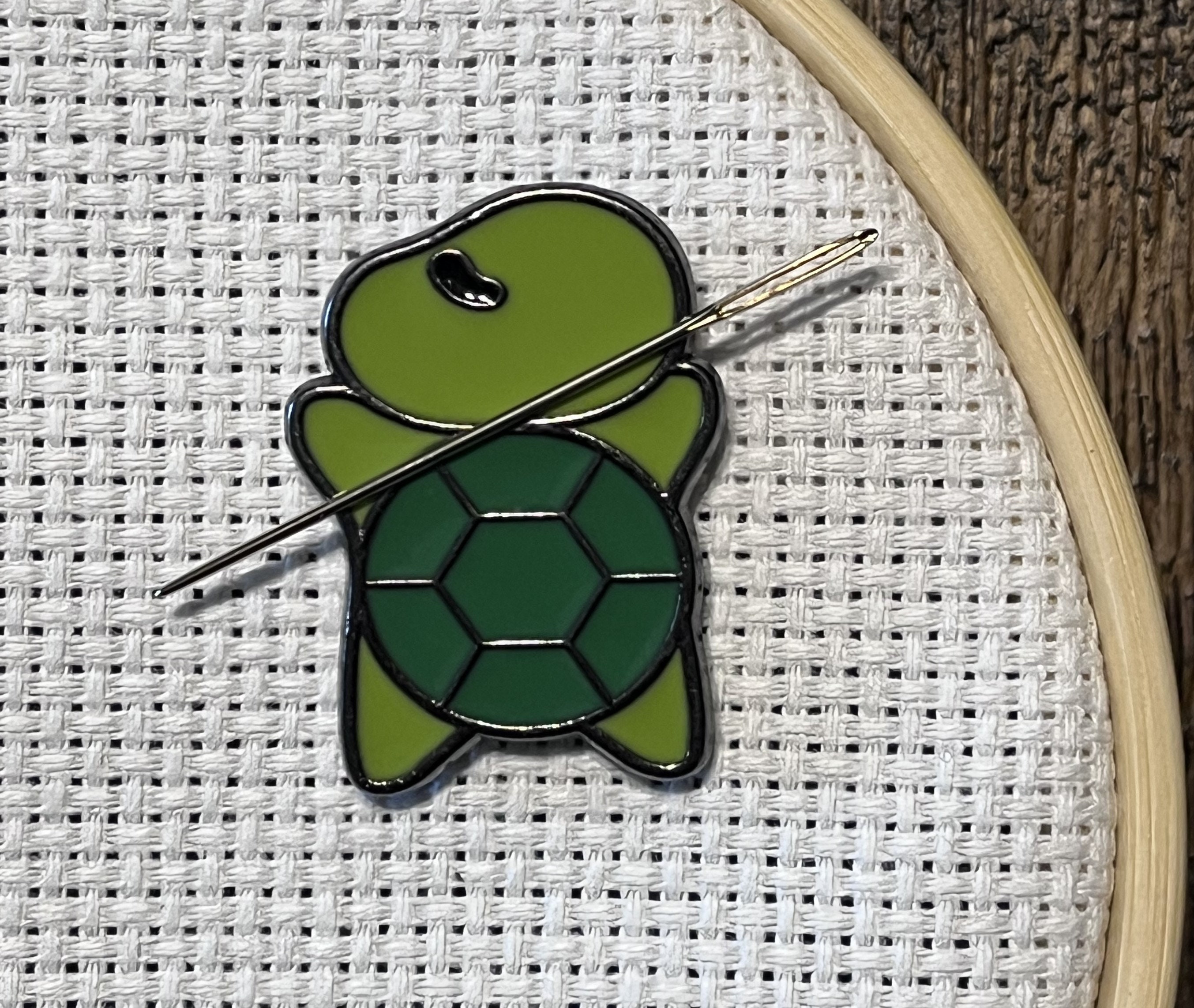 Turtle Needle Minder for Cross Stitch, Embroidery, Decorative Magnet ...