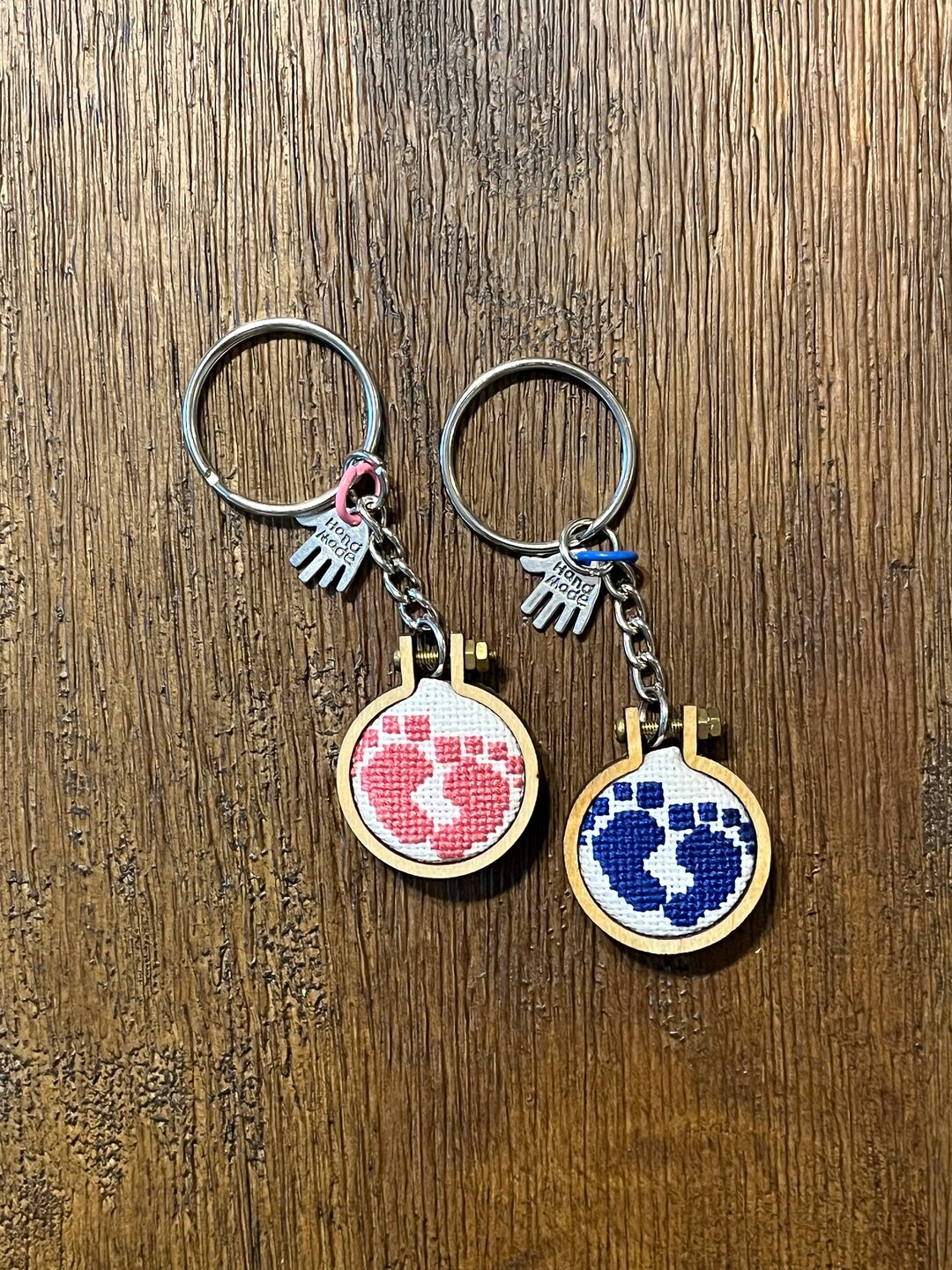 Baby Feet Keychain, Boy or Girl, Blue or Pink, Footprint, Finished ...