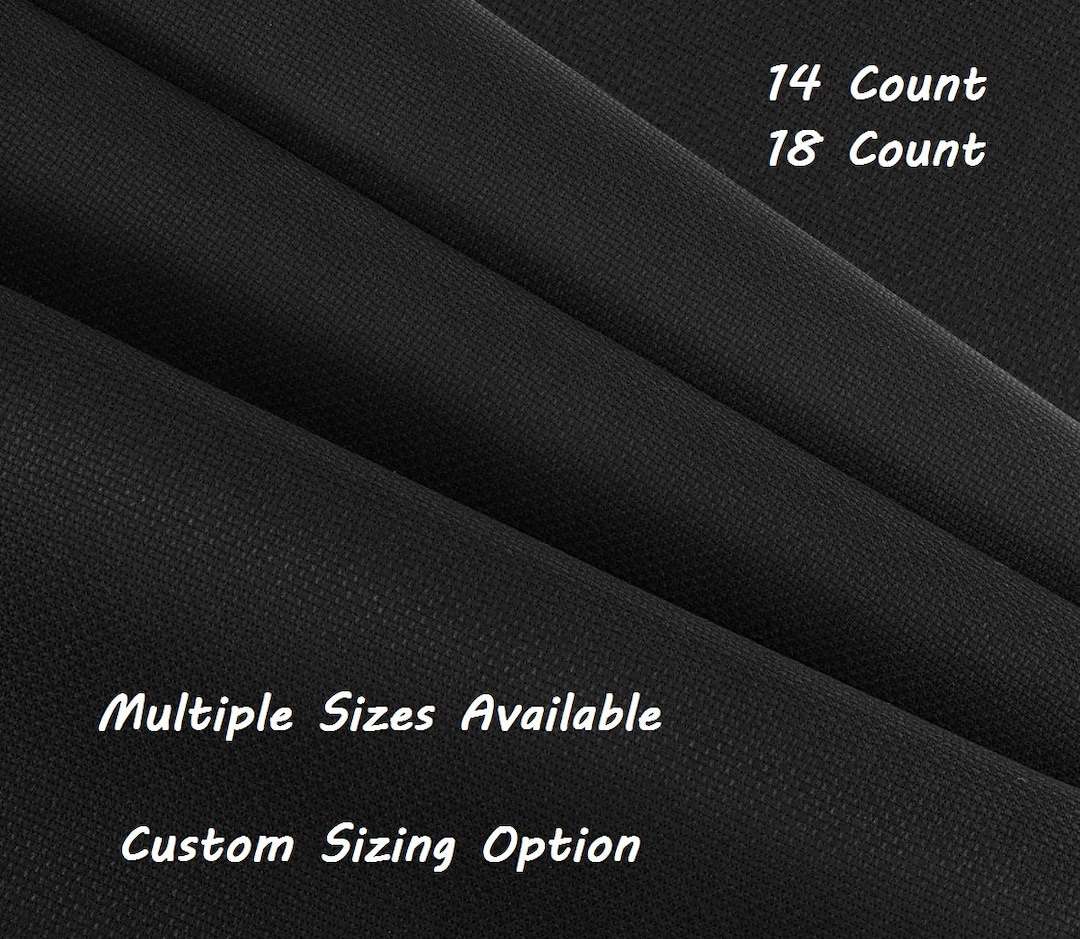 14 18 Count Aida Fabric Black Cross Stitch Fabric Aida - Etsy