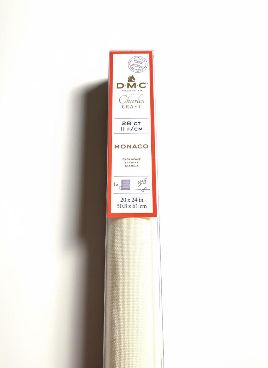 28 Count Charles Craft Monaco, 20in X 24in, Rolled, Box, Antique White ...