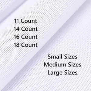 11 14 16 18 Count Aida Fabric White, Cross Stitch, Aida Cloth, White ...