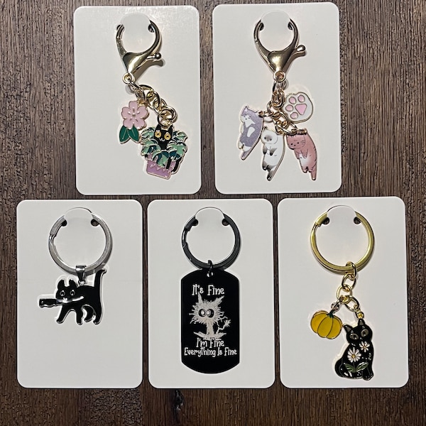 Stabby Kitty Keychain - Etsy