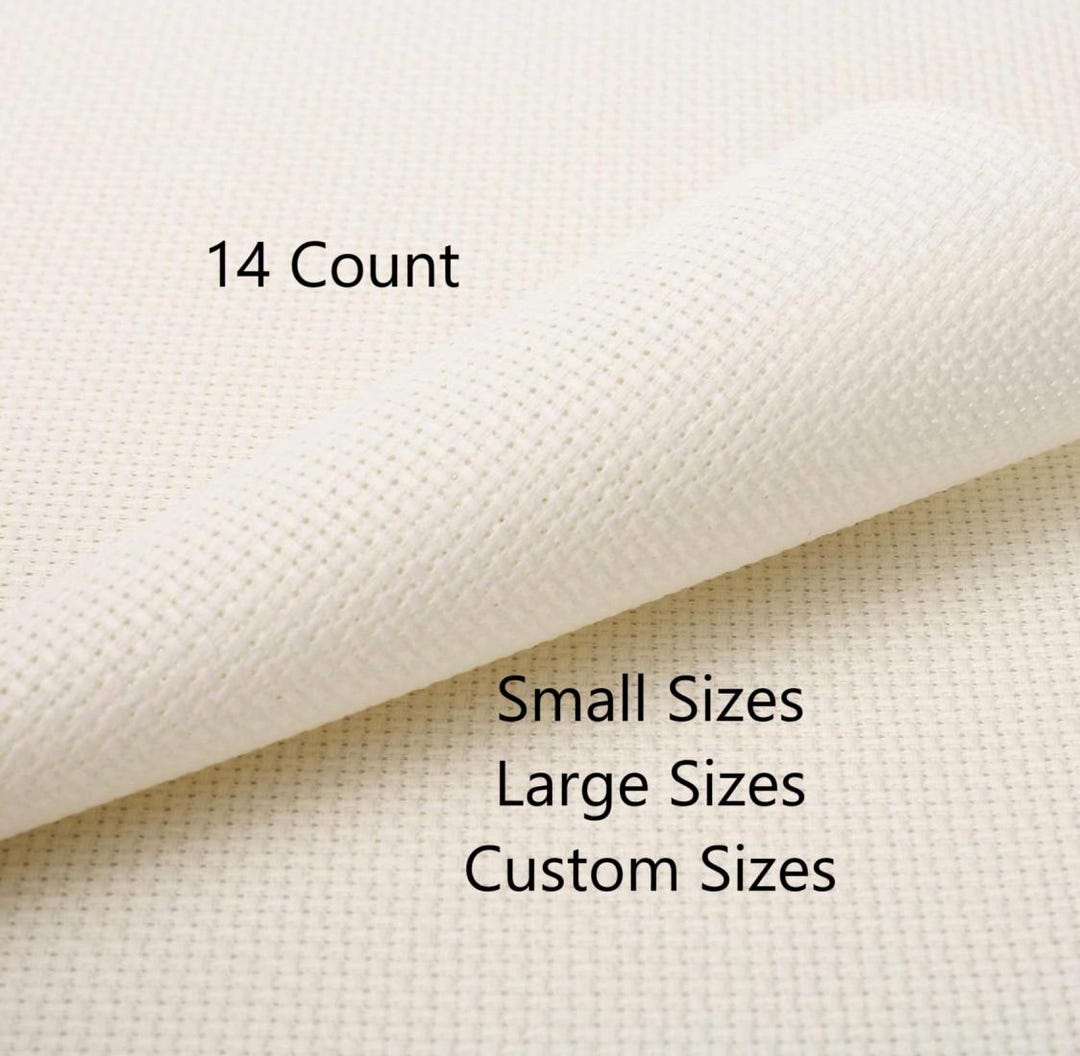 14 Count Aida Fabric Ivory, Cross Stitch Fabric, Aida Cloth, Antique ...