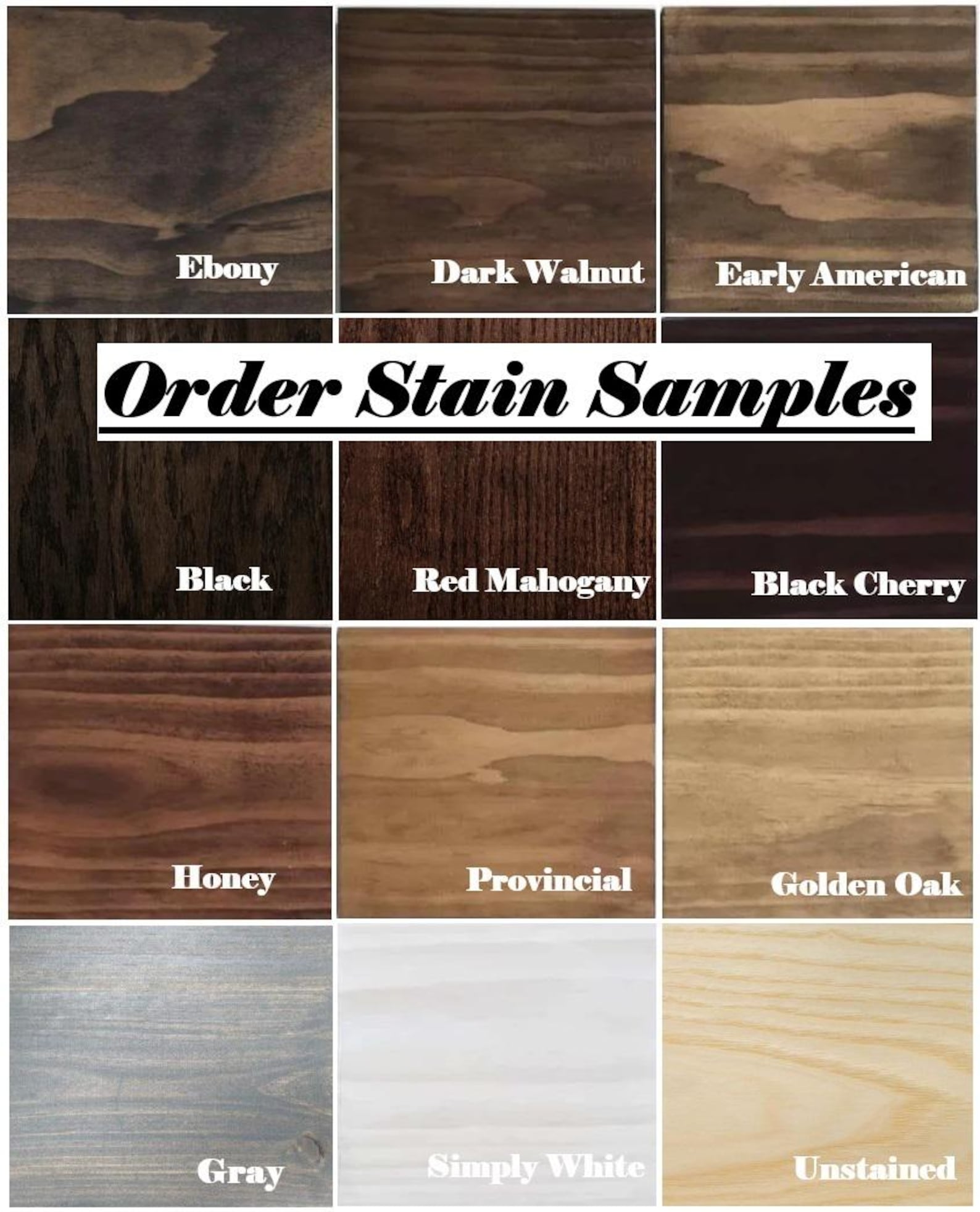 Stain Samples - Etsy