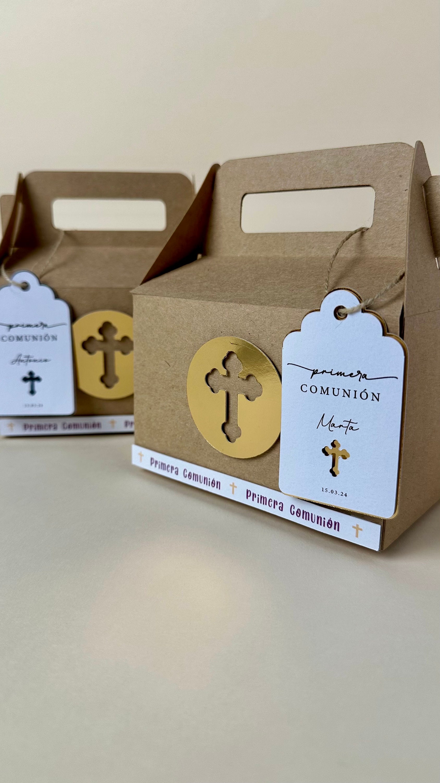 Baptism Favor Box | First Communion Gable Favor Box | Baptism Party ...