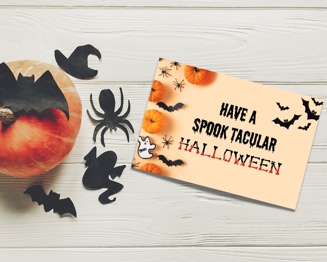 Happy Halloween Card, Printable Halloween Card, Halloween Greeting Card ...