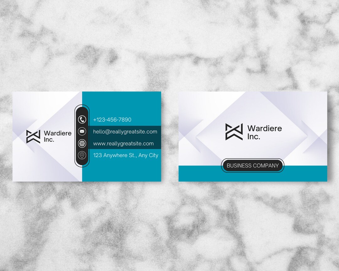 Printable Business Card Template | Business Card Template Design | DIY ...