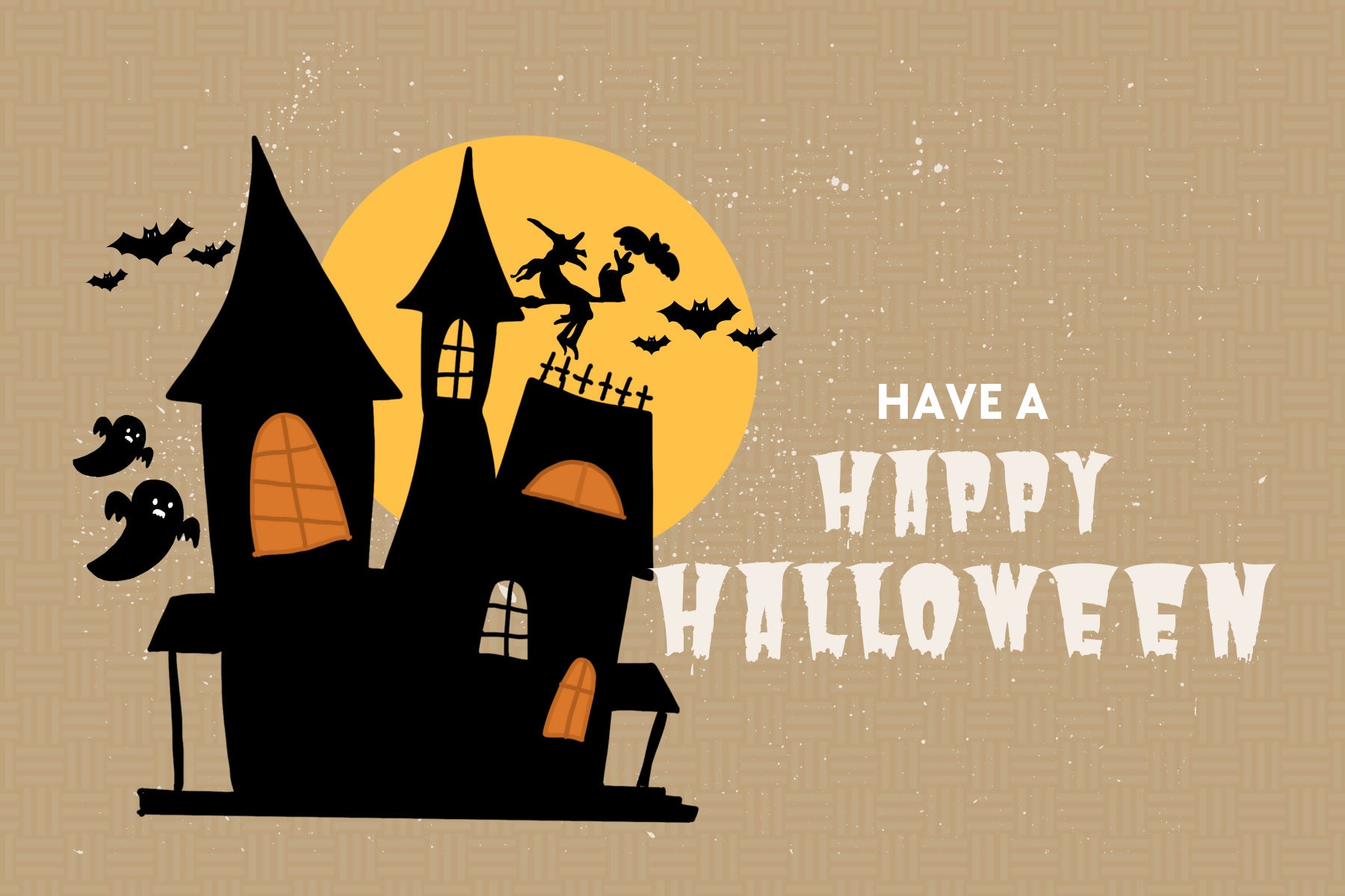 Happy Halloween Card, Printable Halloween Card, Halloween Greeting Card ...