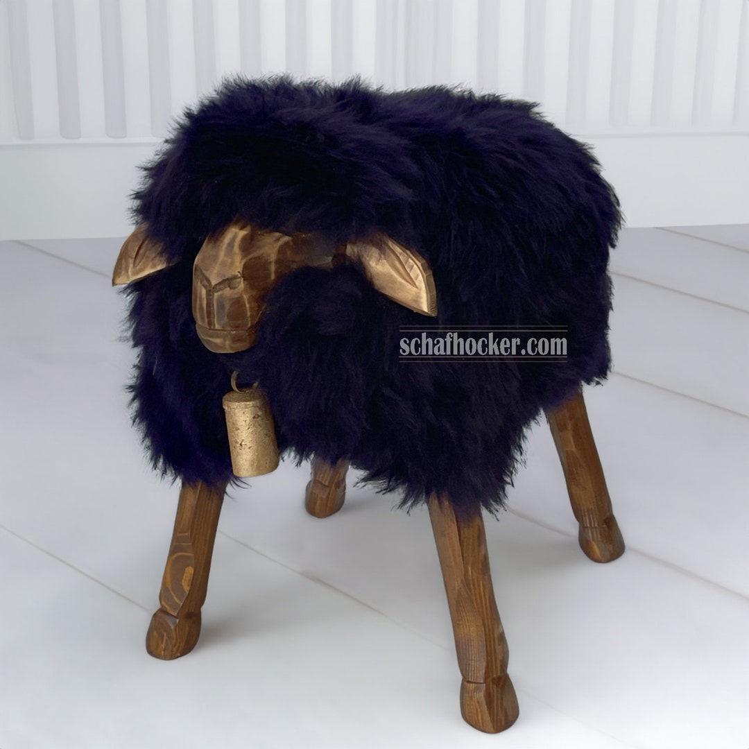 Sheep Stool Maria the Royale Madl Aubergine Designer Stool Sheep Animal ...