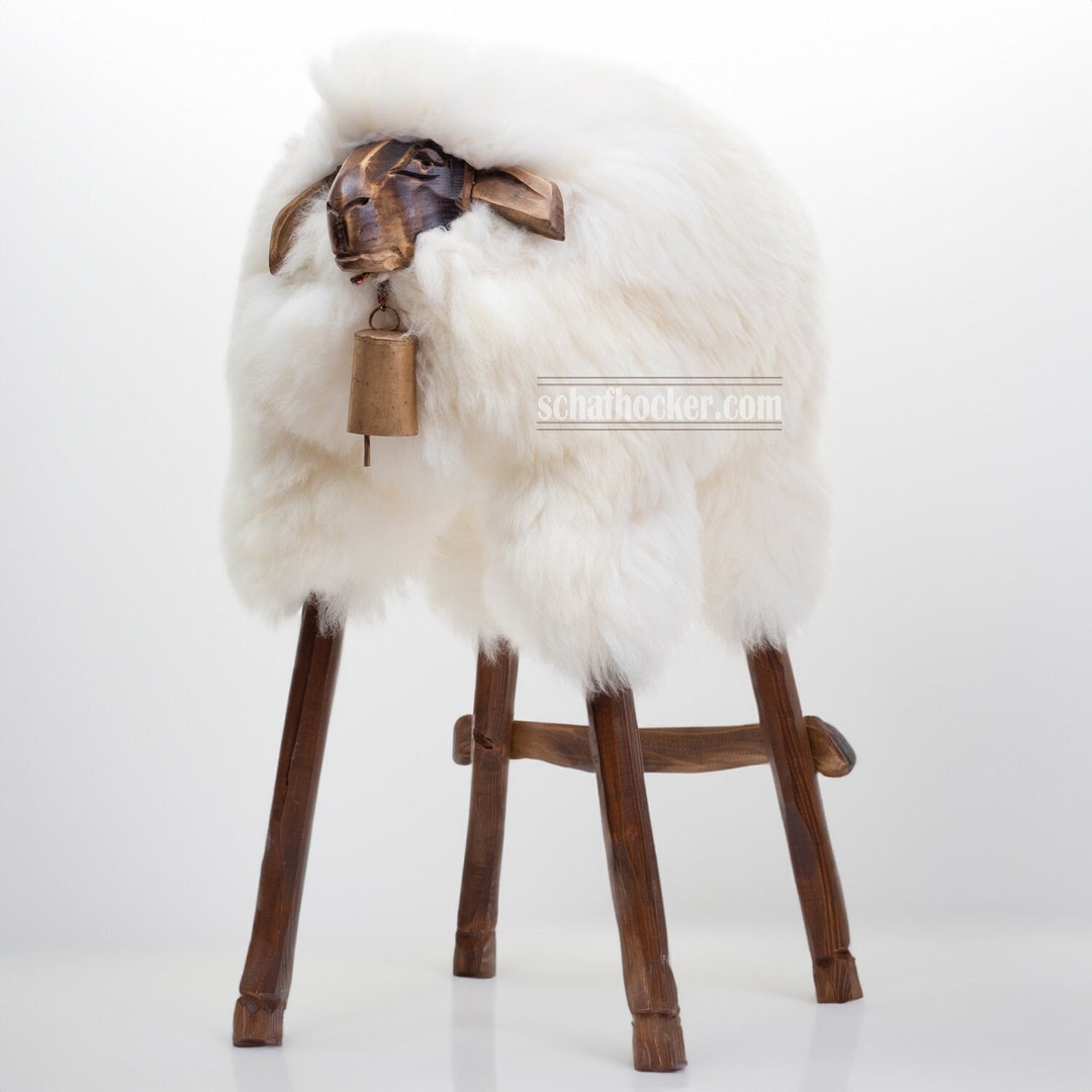 Bar Stool Heidi the Good Girl Polar Bear White Animal Stool Sheep - Etsy