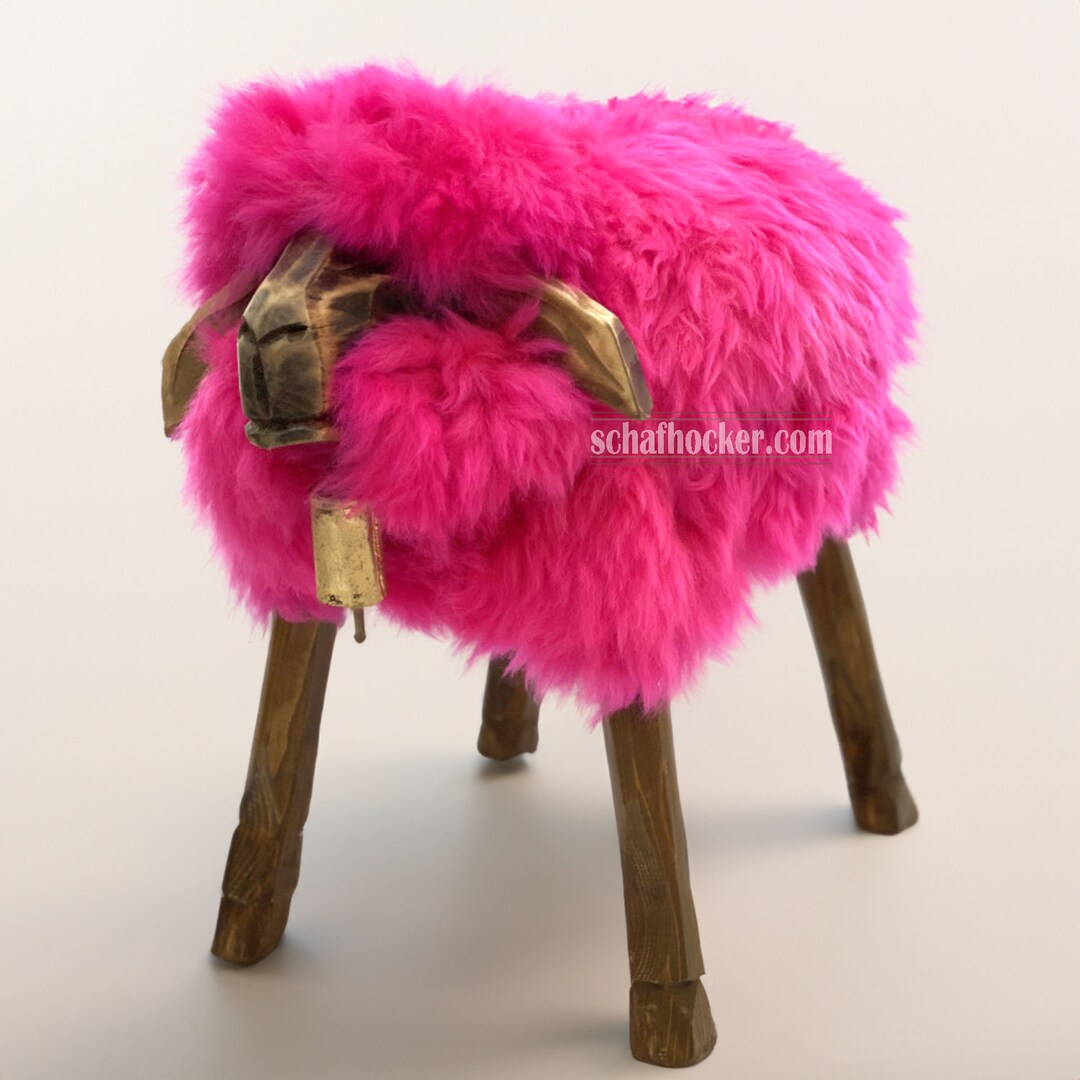 Premium Designer Sheep Stool Mia the Colorful Girl Pink Designer Stool ...