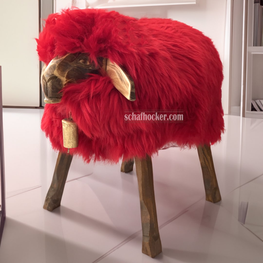 Sheep Stool Mona the Classic Madl Red Designer Stool Sheep Animal Stool ...
