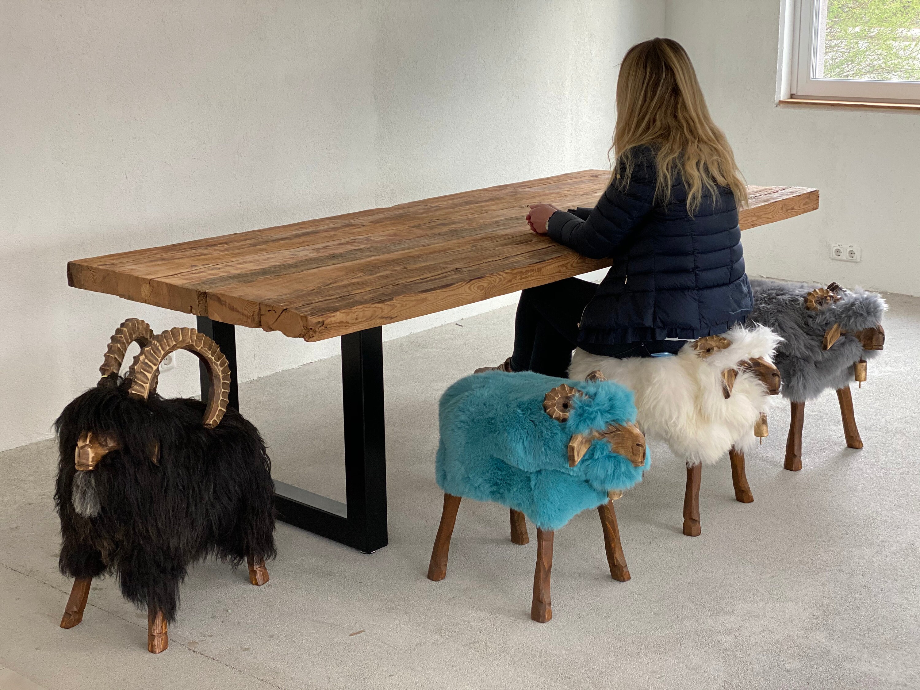 Sheep Stool anna the Wild Girl Black Brown Stool Designer Animal Stool ...