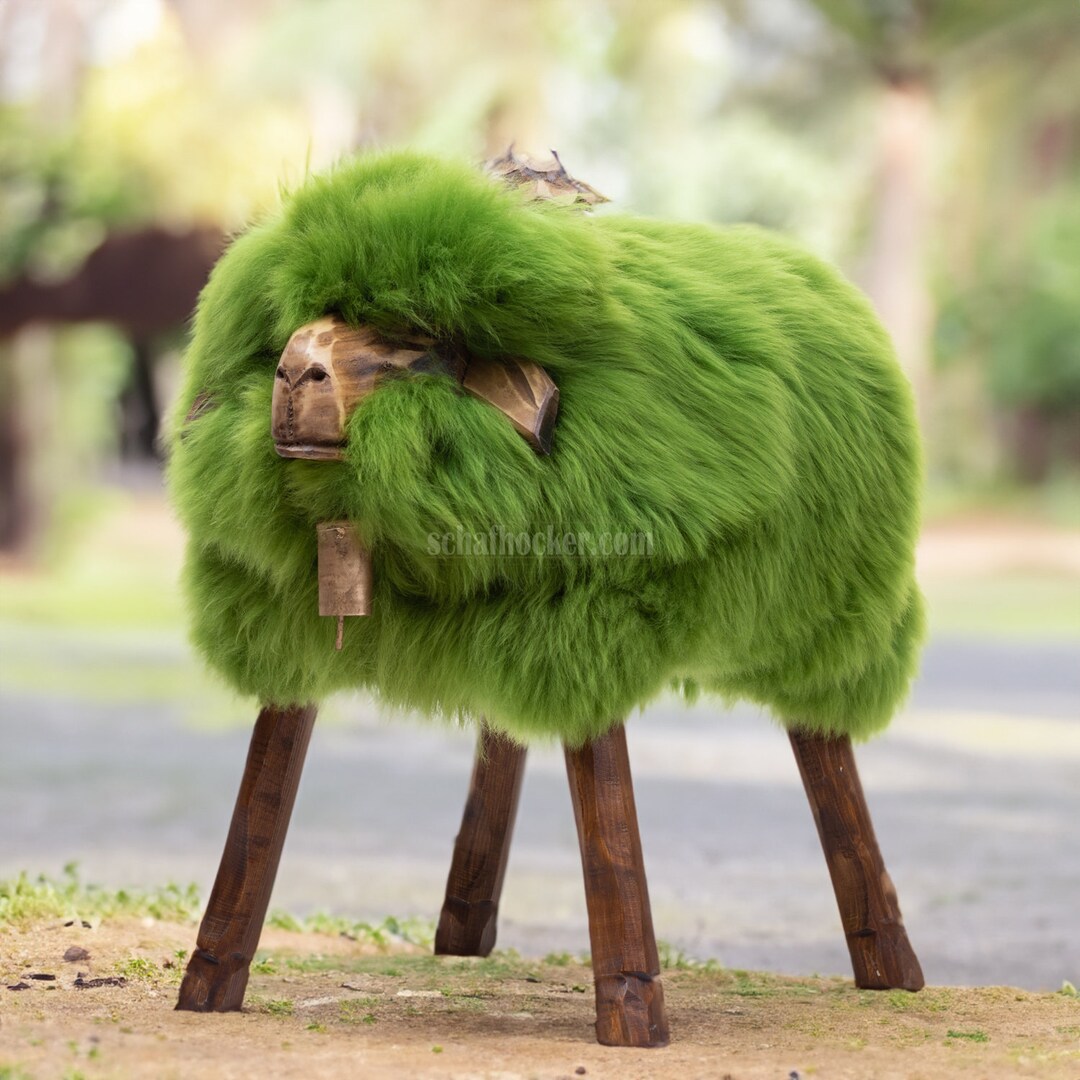 Sheep Stool Flo the Organic Bua Absinthe Green Designer Stool Animal ...