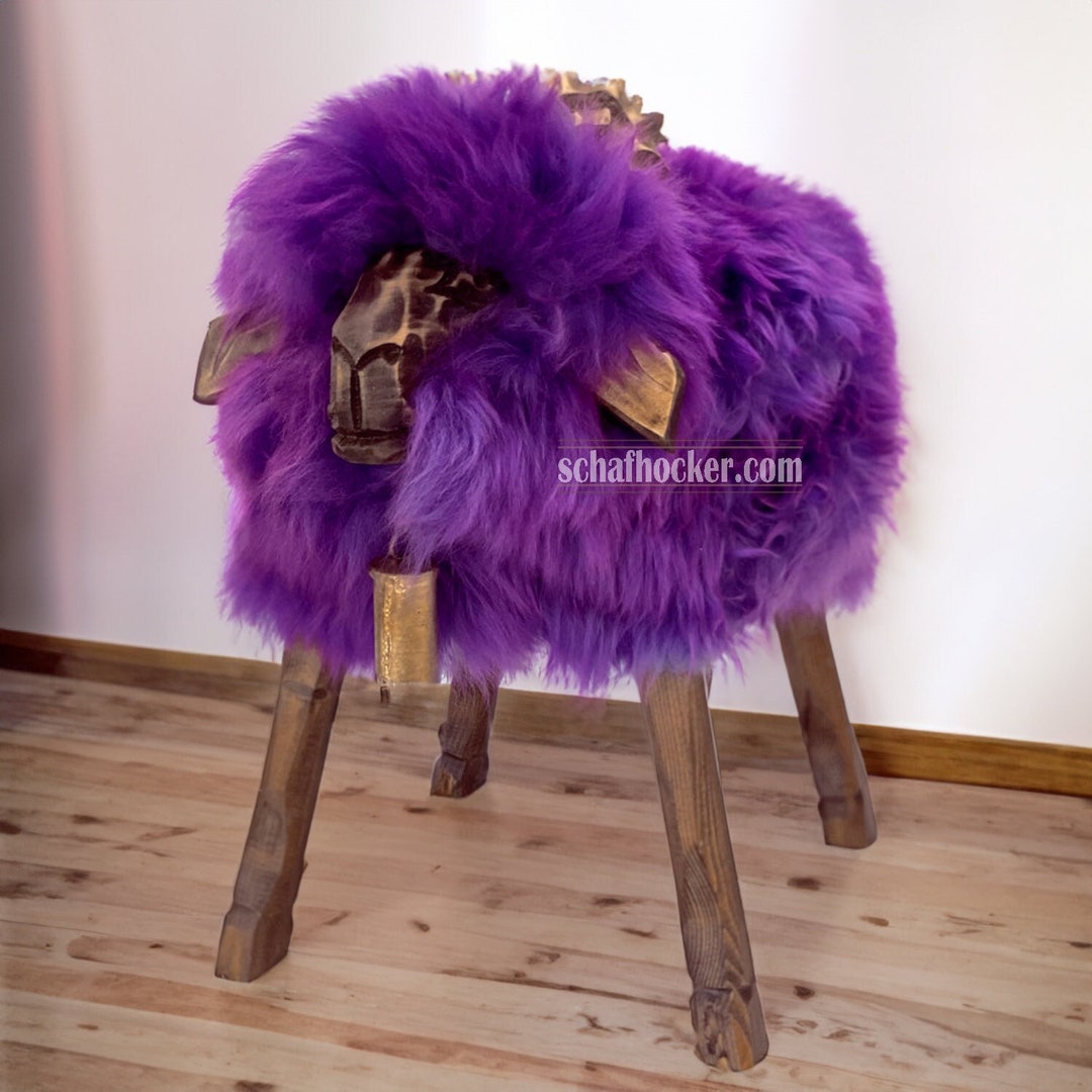 Sheep Stool Tim the Cheeky Bua Purple Stool Designer Animal Stool Aries ...