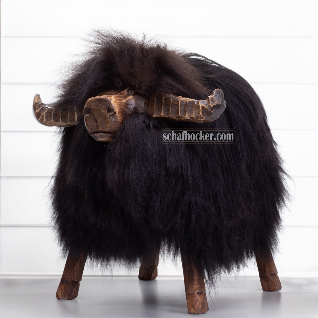 Bull Stool Bully Island Black Cow Stool Chair Animal Stool Highland ...