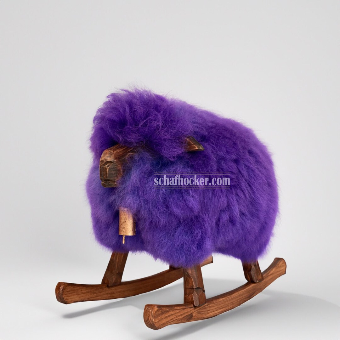 Premium Designer Sheep Stool Kids Matilda the Rocking Sheep Purple ...