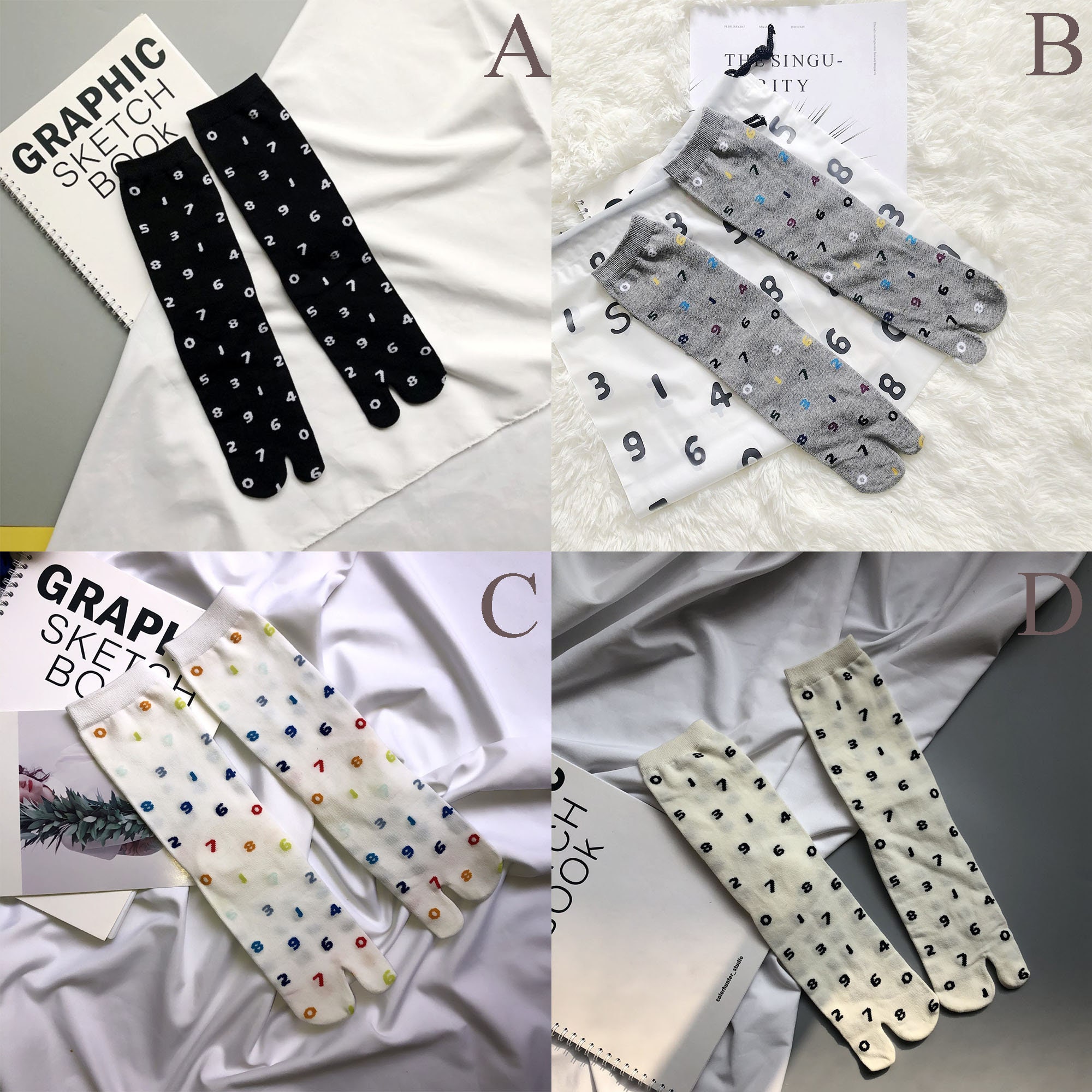 Creative Split-toe Socks,japanese Style Sock,unisex Split-toe,tabi ...