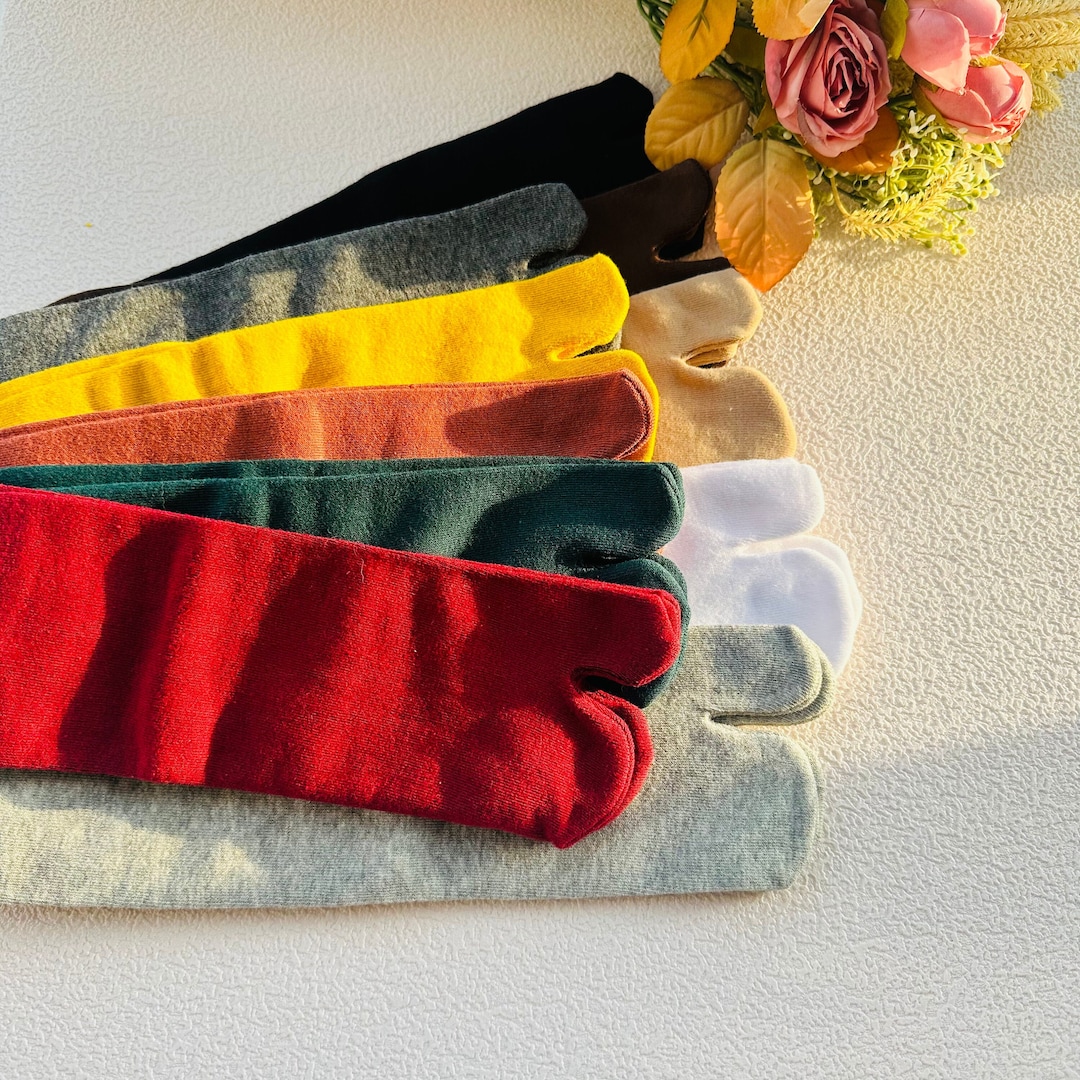 Colorful Split Toe Tabi Socks: Japanese Style Cotton Blend - Etsy