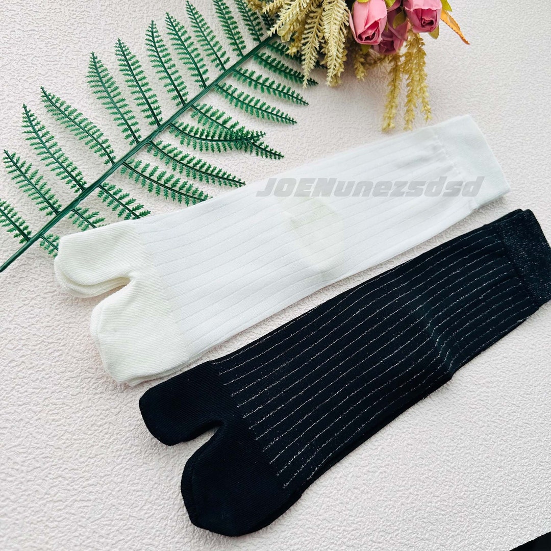 Lace Socks,solid Split Toe Socks,japanese Style Split-toe Tabi Socks ...