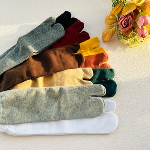 Colorful Split Toe Tabi Socks: Japanese Style Cotton Blend - Etsy