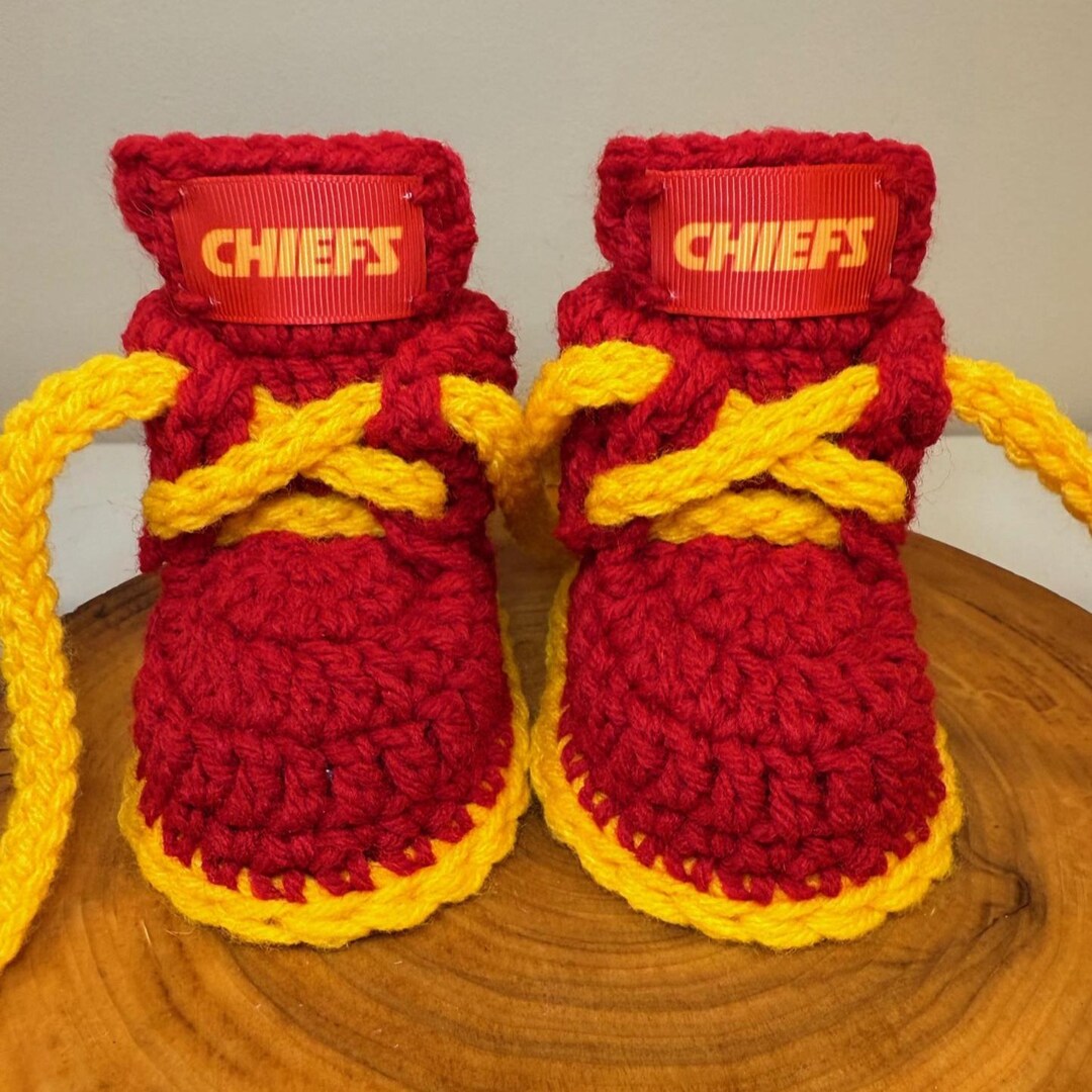 Kansas City Chiefs Baby Booties Shoes Slippers Boots 3-9 Months Infant ...