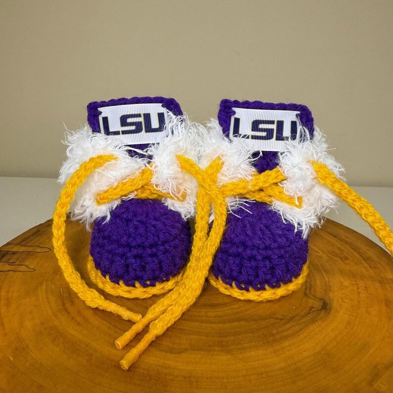 LSU Louisiana State University Tigers Baby Booties Shoes Slippers Boots ...