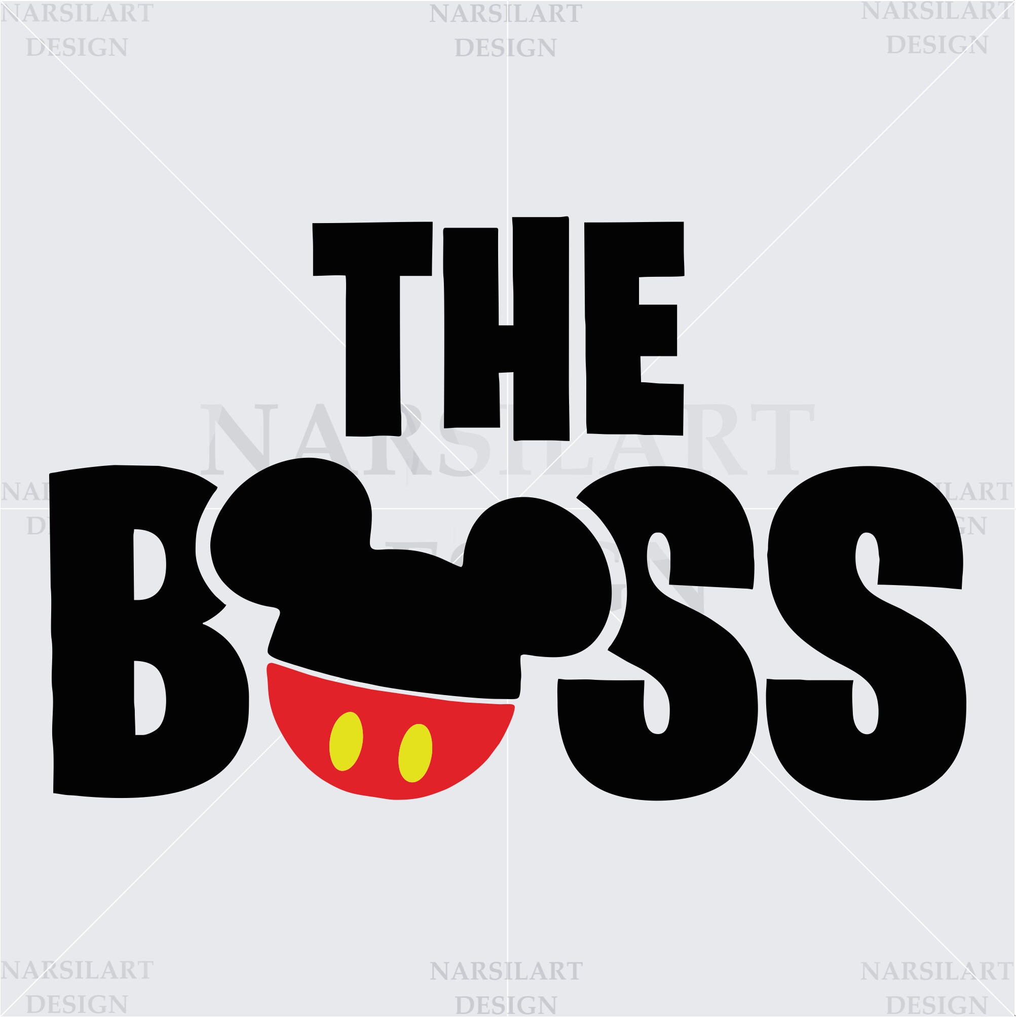 The Boss Svg , Mickey Svg, Cut Svg, Silhouette Cameo, Shirt Design, Dad ...