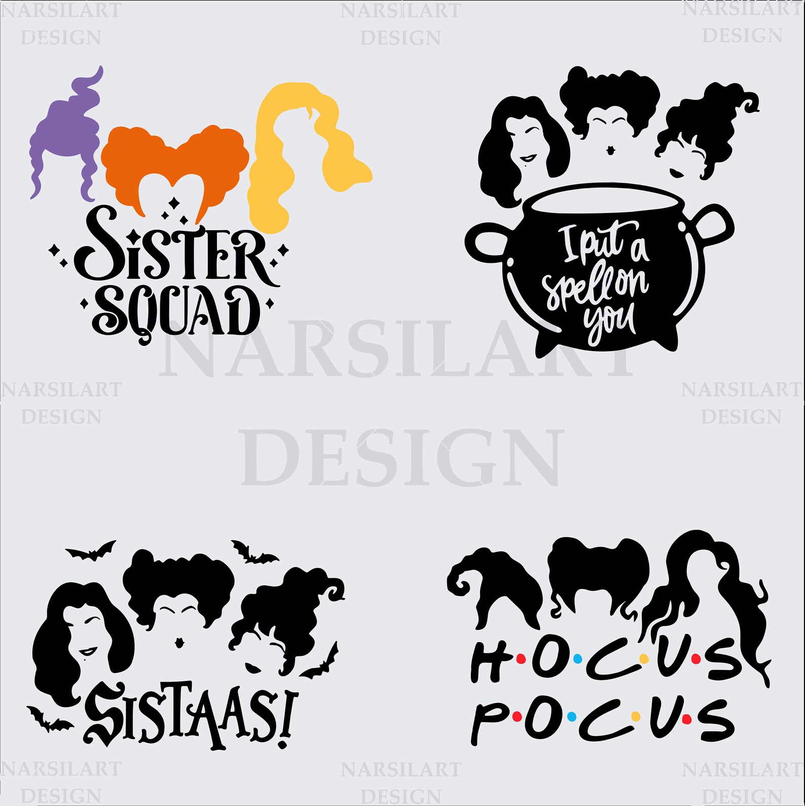 Hocus Pocu Sistas SVG & PNG, Svg Files for Cricut, Hocus Pocu Svg ...