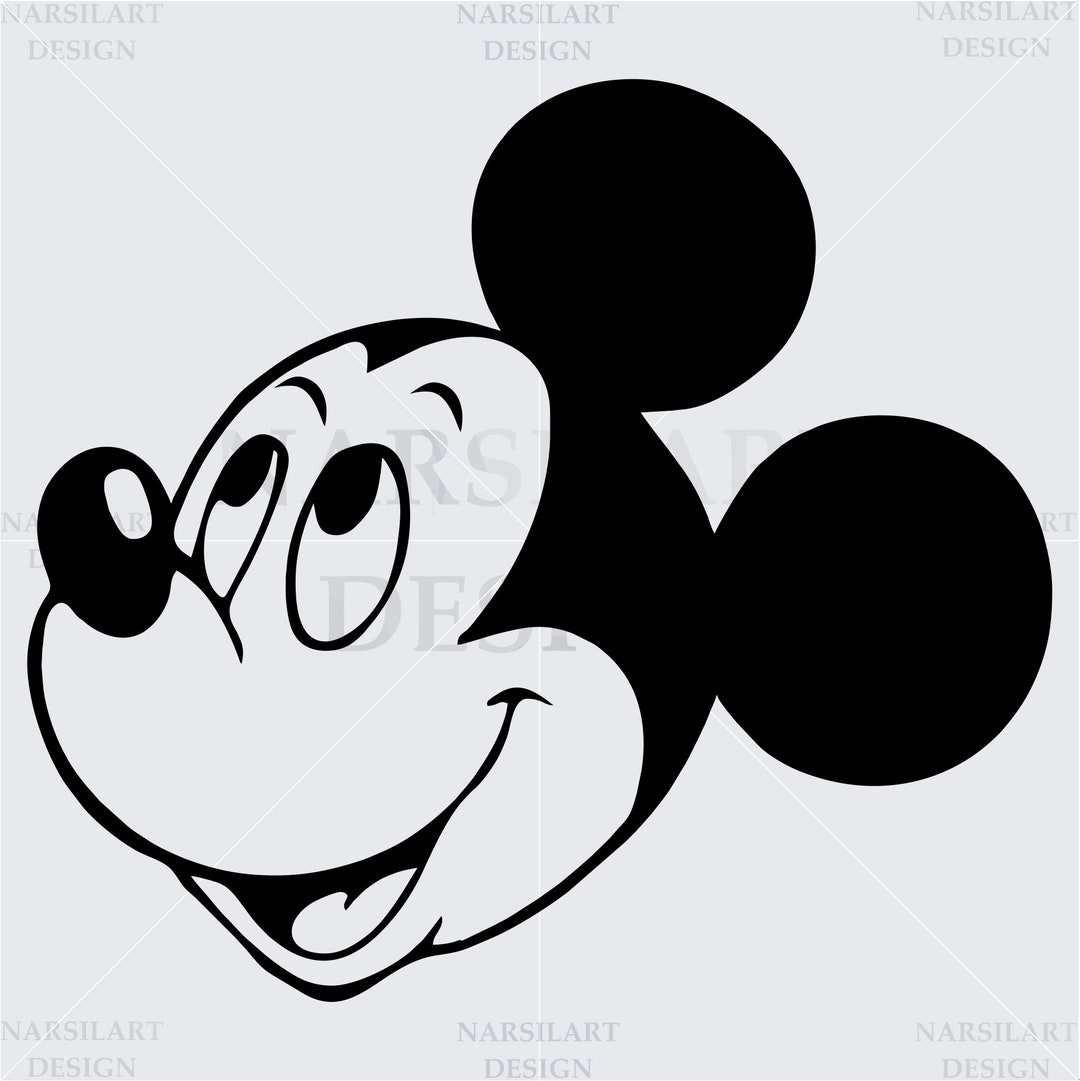 Mickey SVG, Mickey Head Svg, Instant Download, Silhouette Cameo, Shirt ...