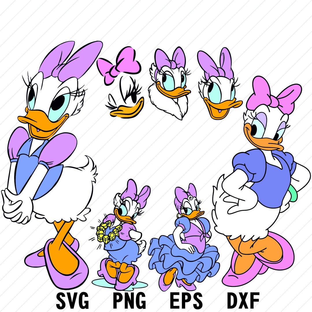 Daisy Duck SVG Bundle: Cartoon Clipart for Cricut (digital Download) - Etsy