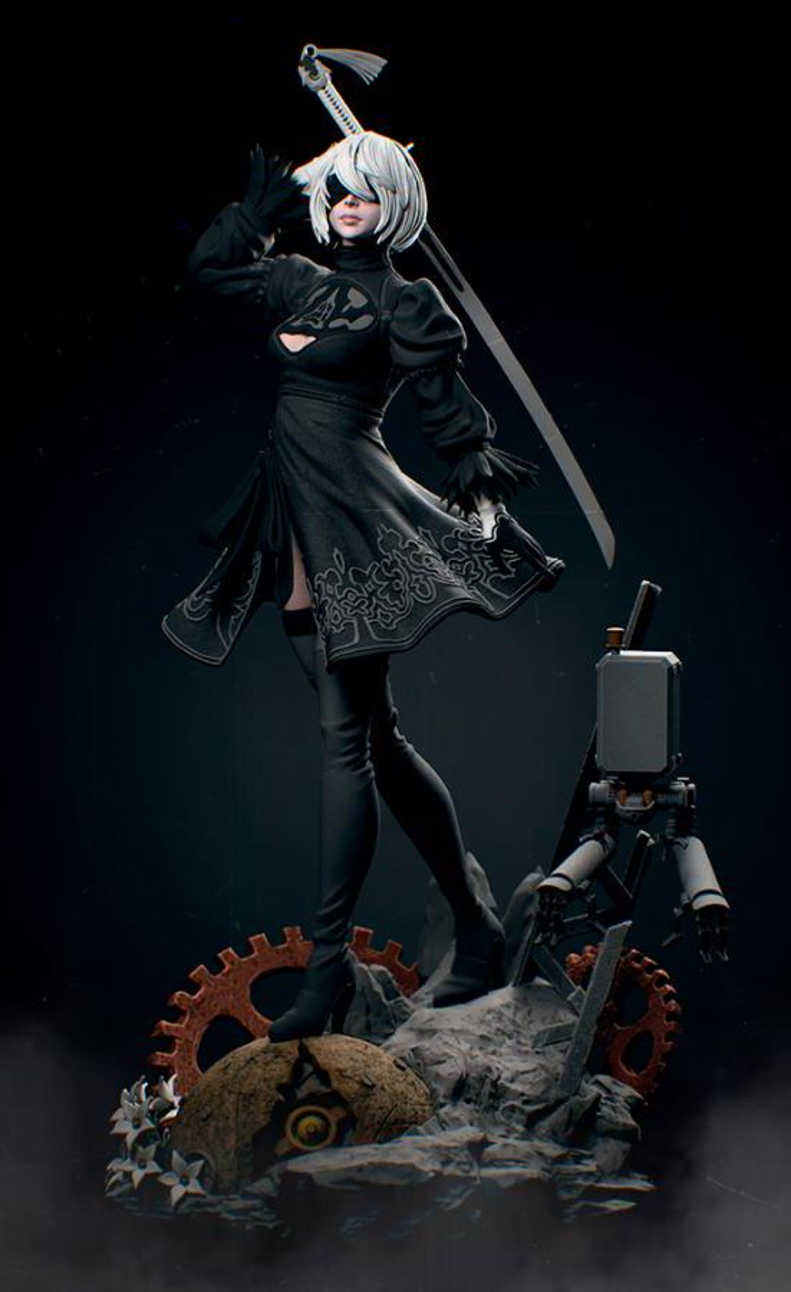 Figure Nier Automata B2 V3 Fanart Scale 1/4-1/10 - Etsy