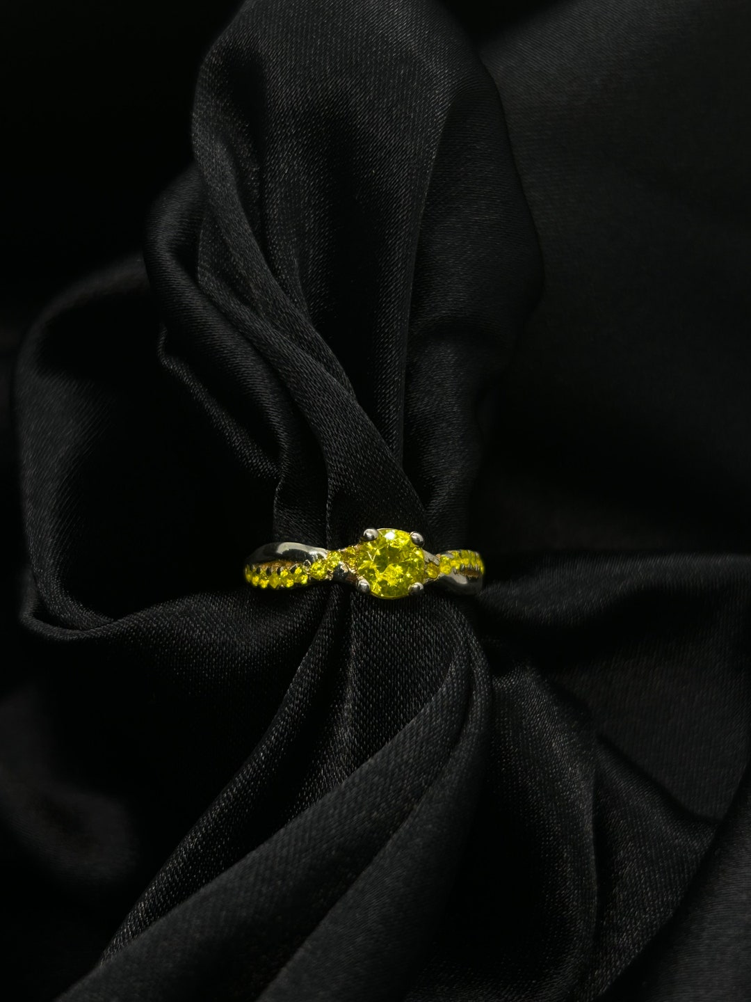 925 Sterling Silver Yellow Lazer Garnet /YAG Ring - Etsy