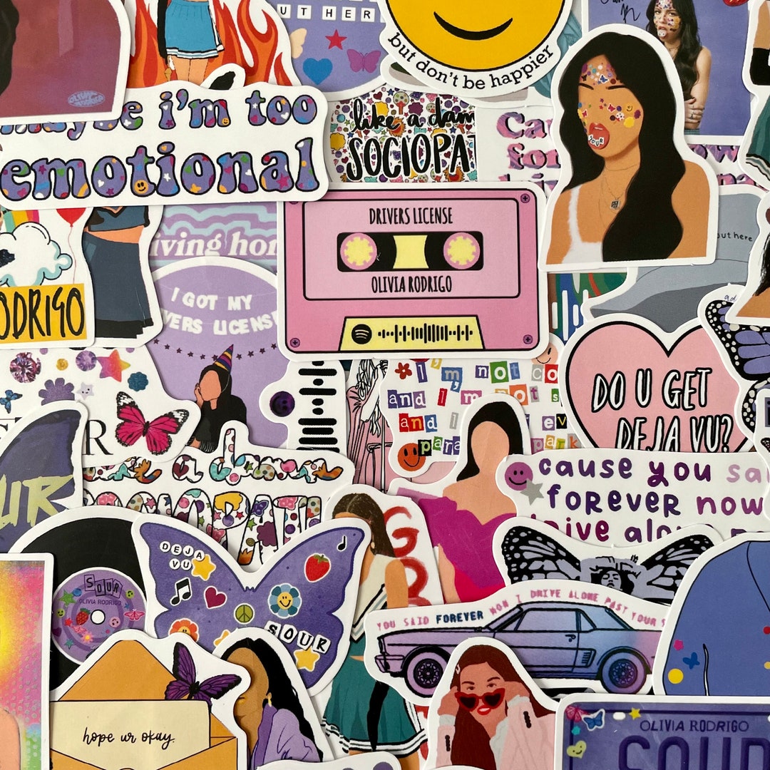Olivia Rodrigo SOUR Inspired Stickers Kindle Notebook Laptop Sticker ...