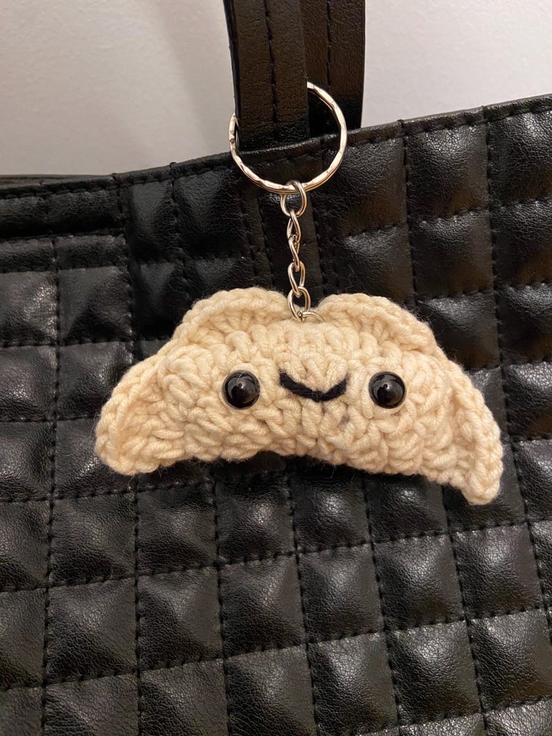 Dumpling Handmade Crochet Keychain | Amigurumi Food Charm | Bag ...