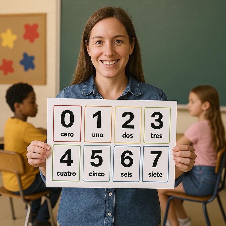 Spanish Number Flashcards – 1 to 20 Counting Cards - Etsy