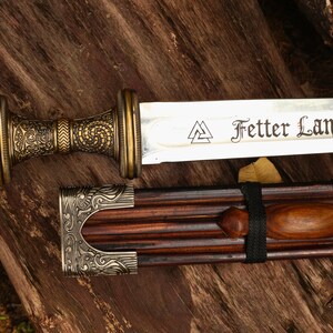 Fetter Lane Handmade Sword With Leather Sheath - Medieval Style ...