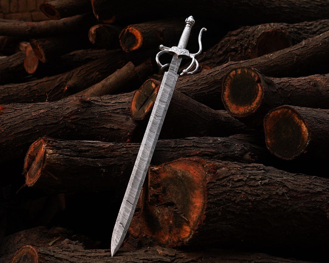 Famous Replica of Zorro Sword Ocean Current Pattern Damascus Steel ...