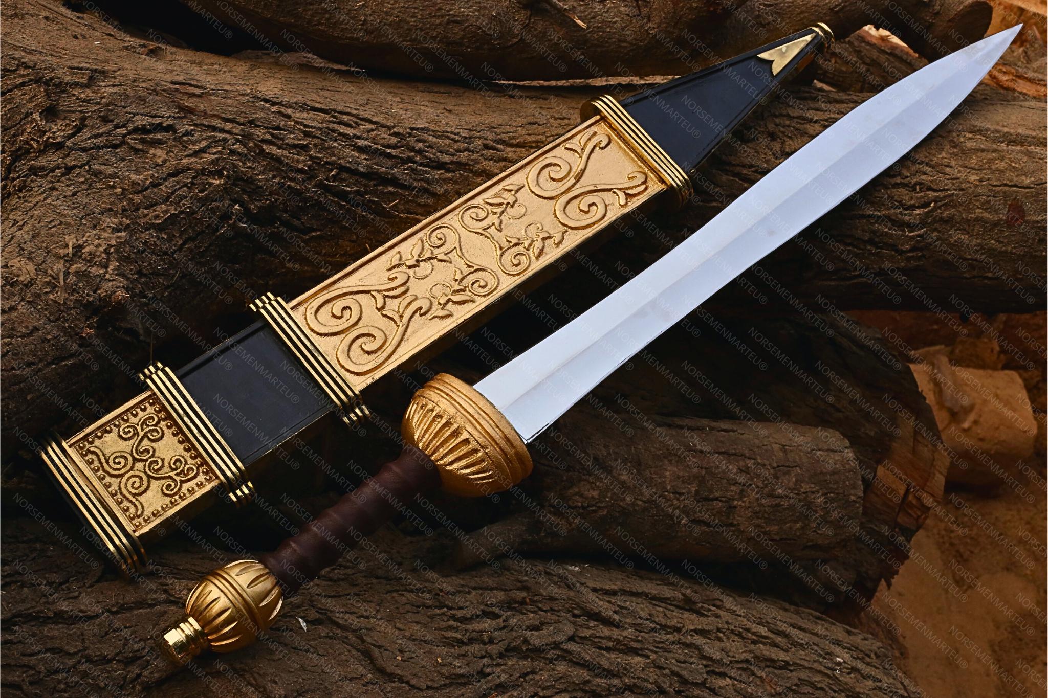Roman Gladius Historical Custom Made Sword — Full Tang Steel Blade ...