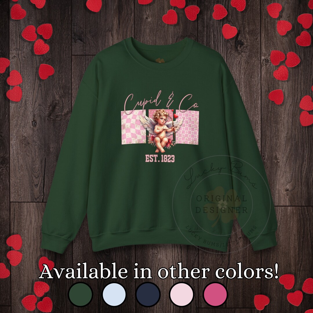 Cupid and Co Sweater, Valentines Day Apparel, Vday Sweater, Valentine ...