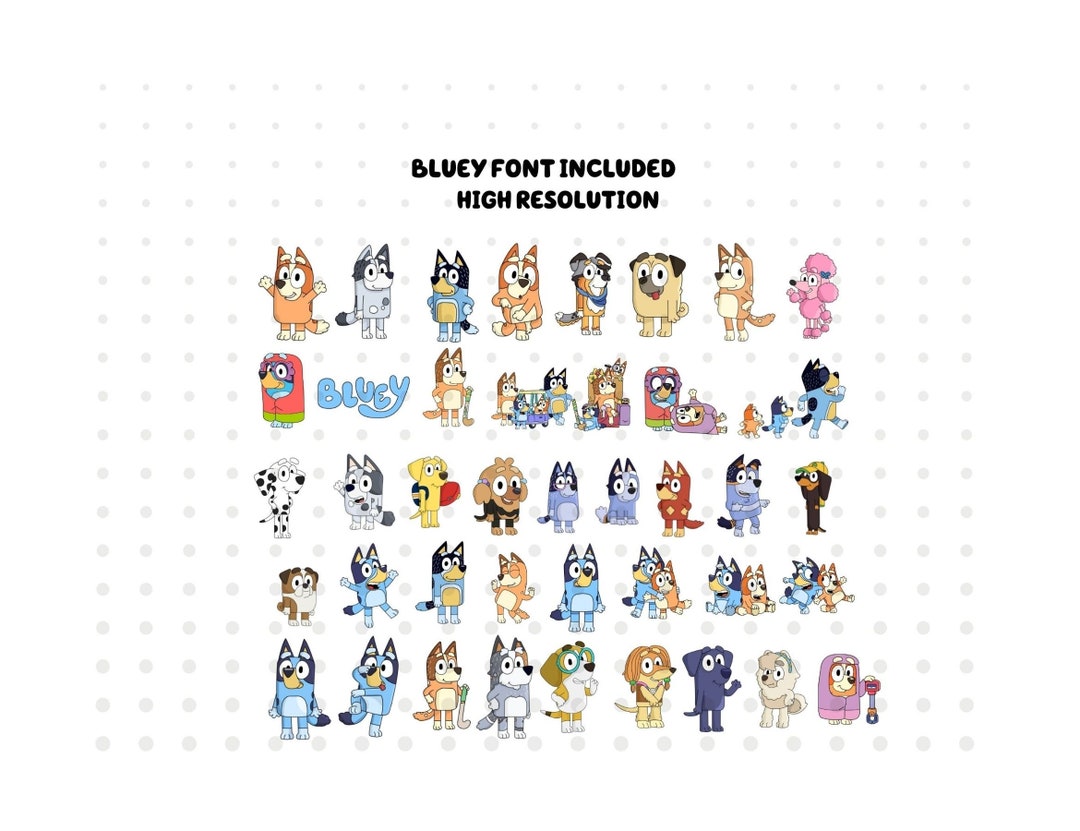 Bluey Bundle SVG, Bluey Png, Bluey Instant Download Svg and Png, Bluey ...
