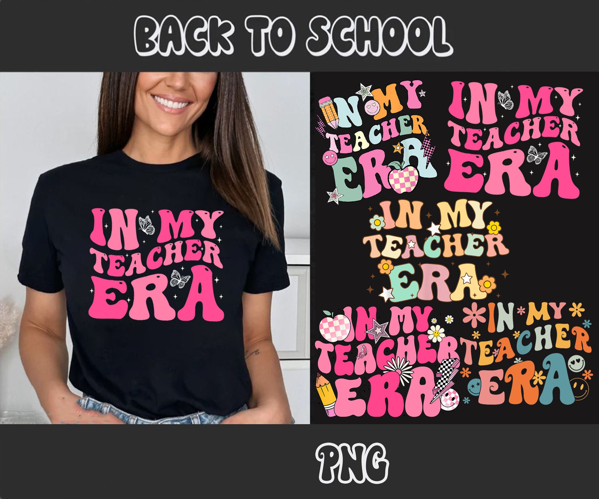 Teacher Png, in My Teacher Era Png, Retro Teacher Era Png, Back to ...