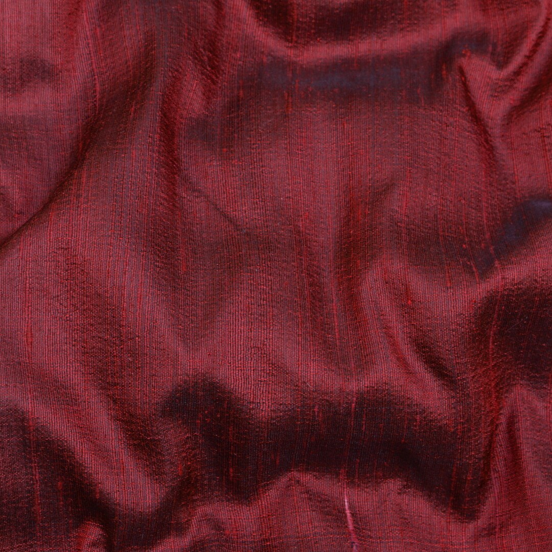 40% SALE Maroon Silk Fabric by the Yard, Silk Fabric, Silk Dupioni ...