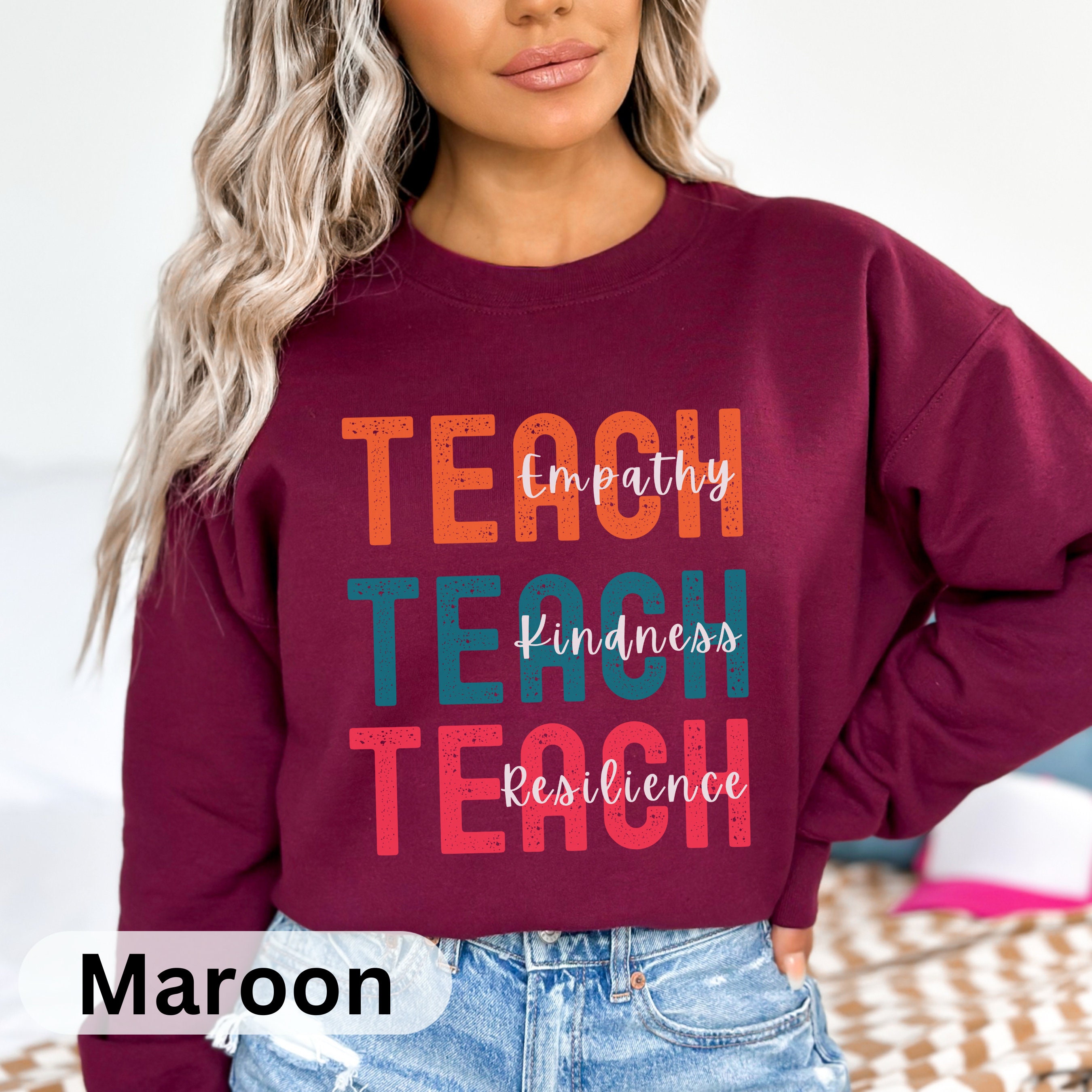 Teach Sweatshirt Math Teacher Shirt T For Teacher Retro Teacher