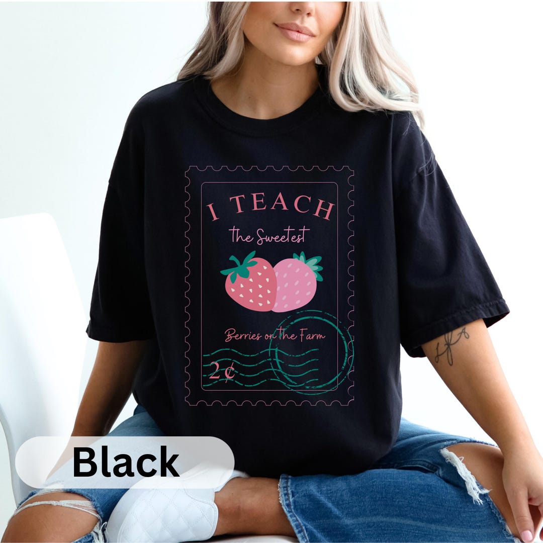 Vintage Teach Shirt New Teacher Gift Strawberry Shirt Strawberry ...