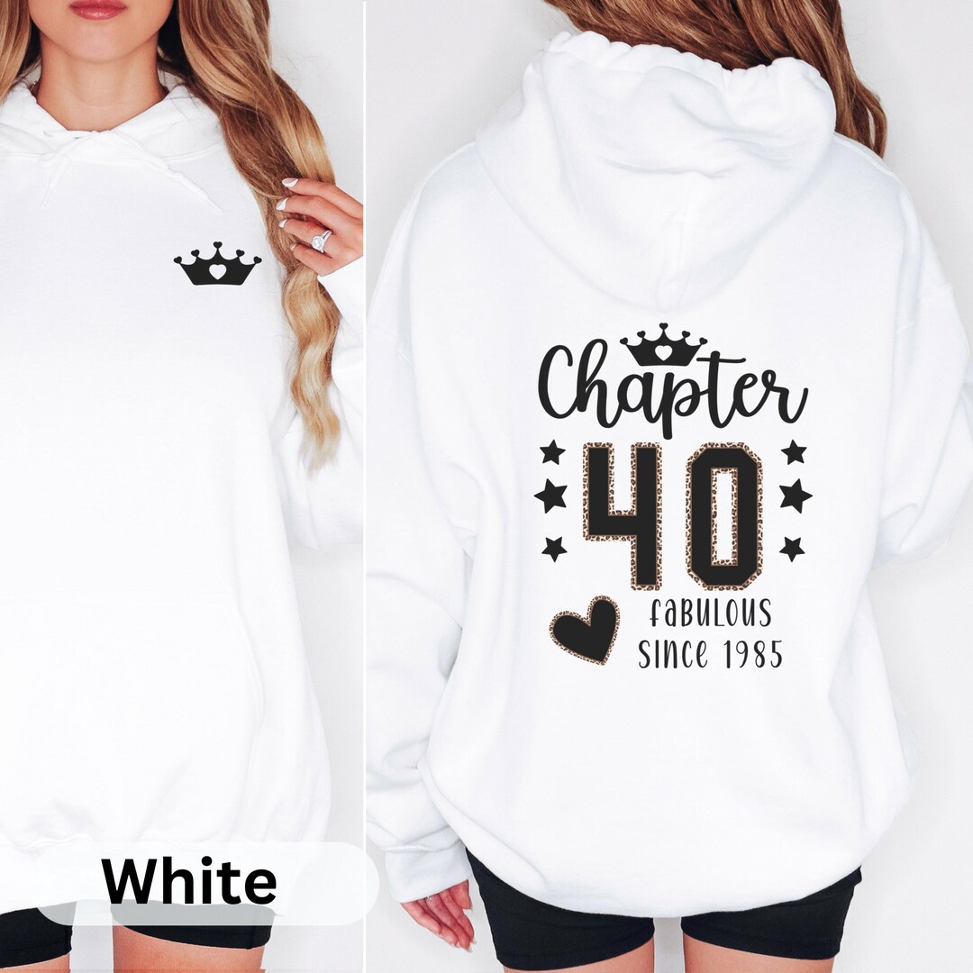 Leopard Print 1985 Hoodie, 1985 Birthday Sweatshirt, 40th Birthday Gift ...