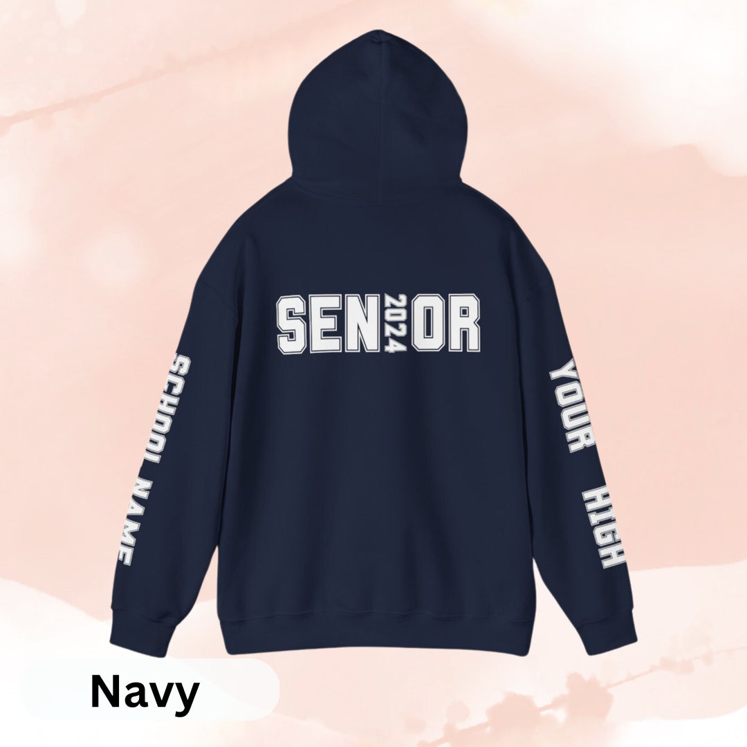 Personalized Senior Sweatshirt, High School Name Sweater, Class of 2024 ...