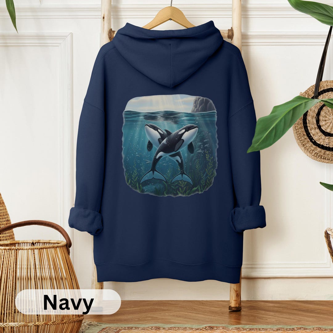 90s Vintage Orca Hoodie Coconut Girl Orca Sweater Respect the Ocean ...