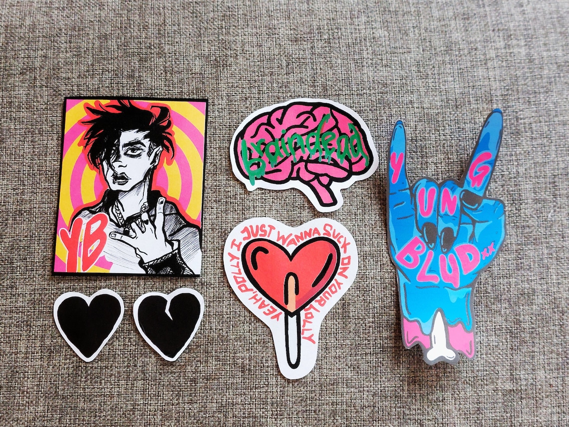 YUNGBLUD Stickers Bundle - Etsy