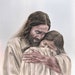 Jesus Hugging Child, Digital Painting Print Bible Verse, Instant ...